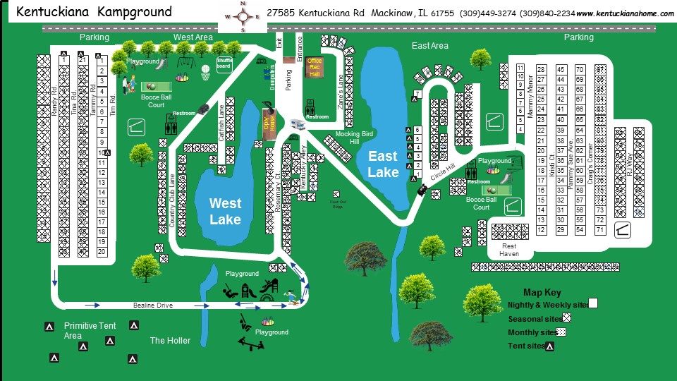 Campsite Map - Kentuckiana Kampground